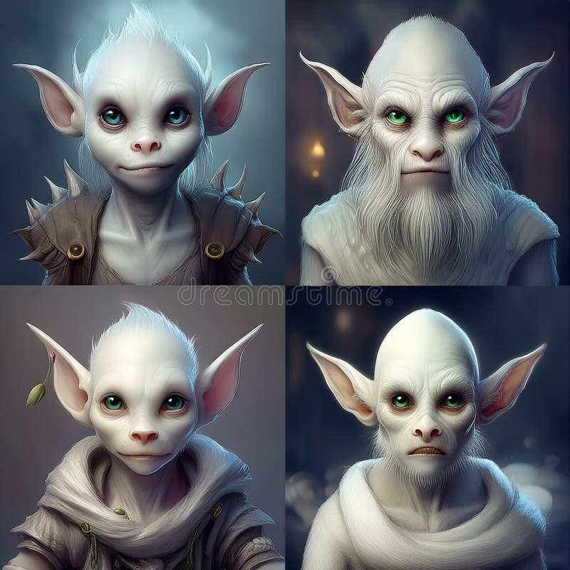 Fairytale Set with Sprites and Elves Stock Illustration - Illustration ...