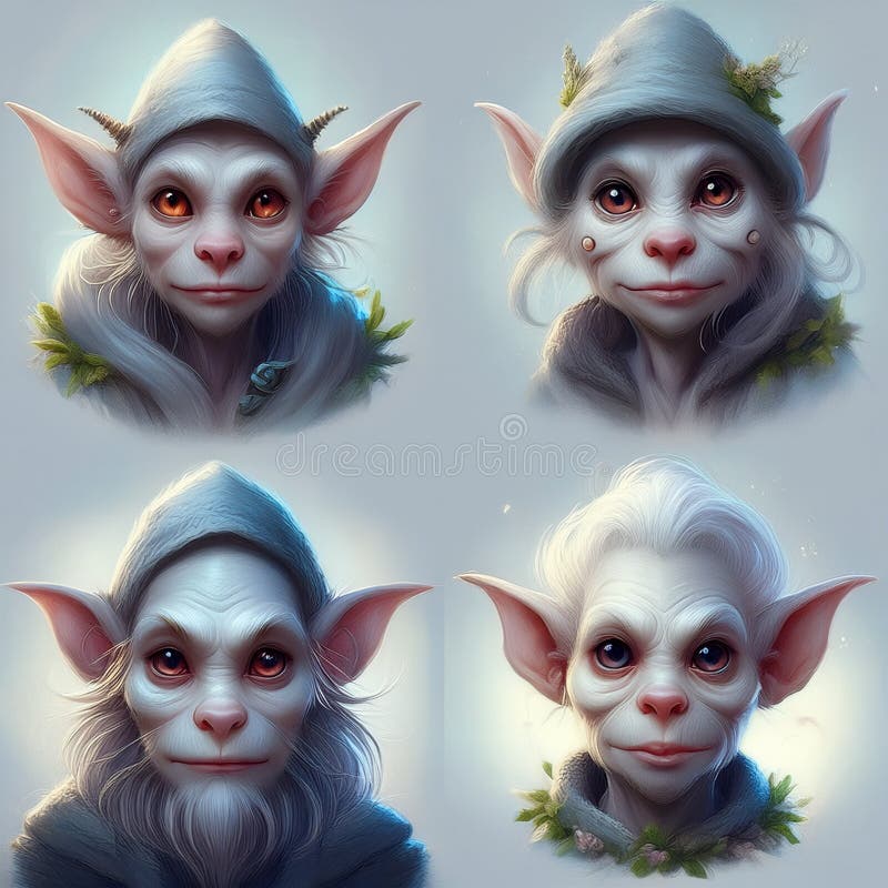 Fairytale Set with Sprites and Elves Stock Illustration - Illustration ...