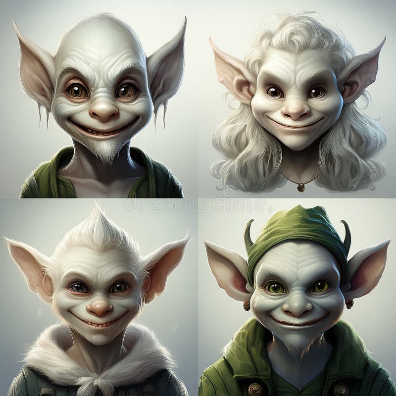 Fairytale Set with Sprites and Elves Stock Illustration - Illustration ...