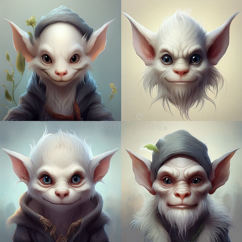 Fairytale Set with Sprites and Elves Stock Illustration - Illustration ...