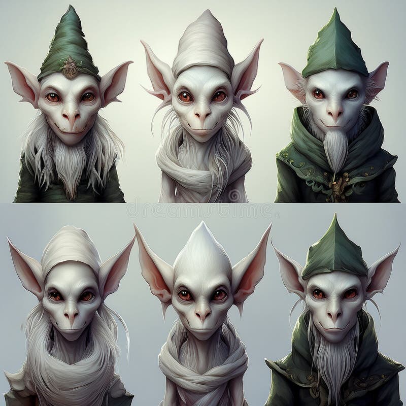 Fairytale Set with Sprites and Elves Stock Illustration - Illustration ...