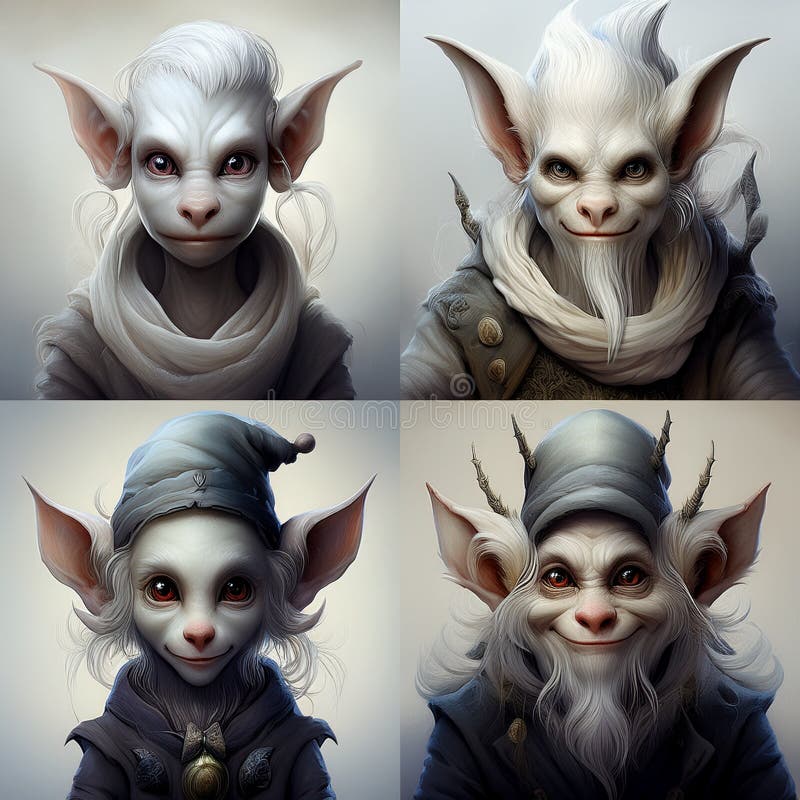 Fairytale Set with Sprites and Elves Stock Illustration - Illustration ...