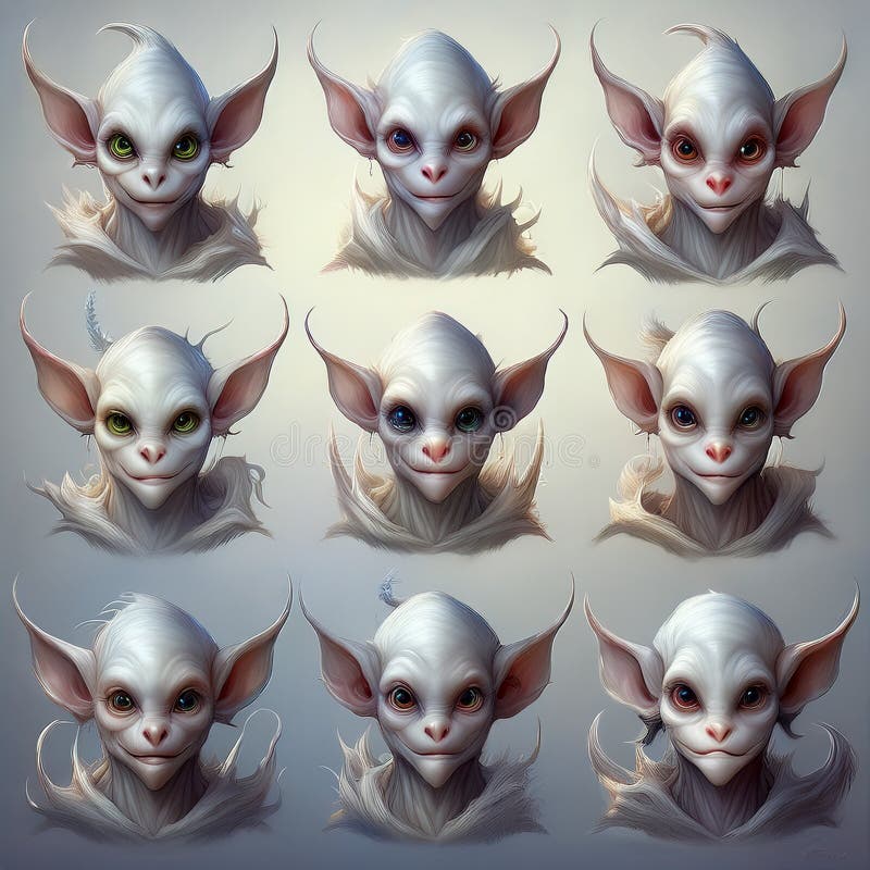 Fairytale Set with Sprites and Elves Stock Illustration - Illustration ...