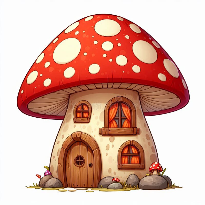 Fairytale Toadstool House stock illustration. Illustration of fairy ...