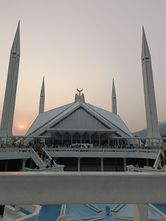 Faisal Mosque stock photo. Image of spire, faisal, city - 352140832