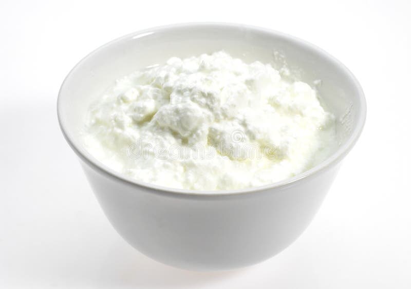 Bowl with Faisselle White Soft Cheese Stock Photo - Image of shop, bowl ...