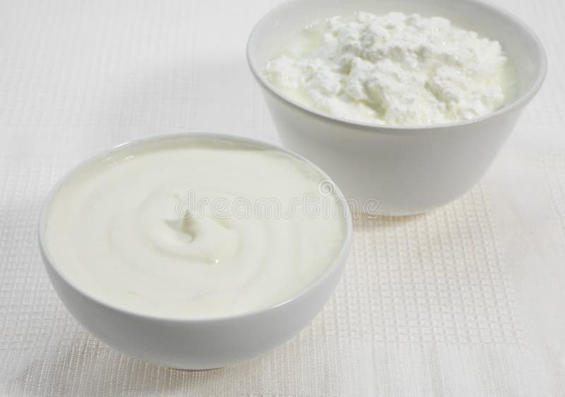 Faisselle and Soft White Cheese Stock Photo - Image of bowl, studio ...