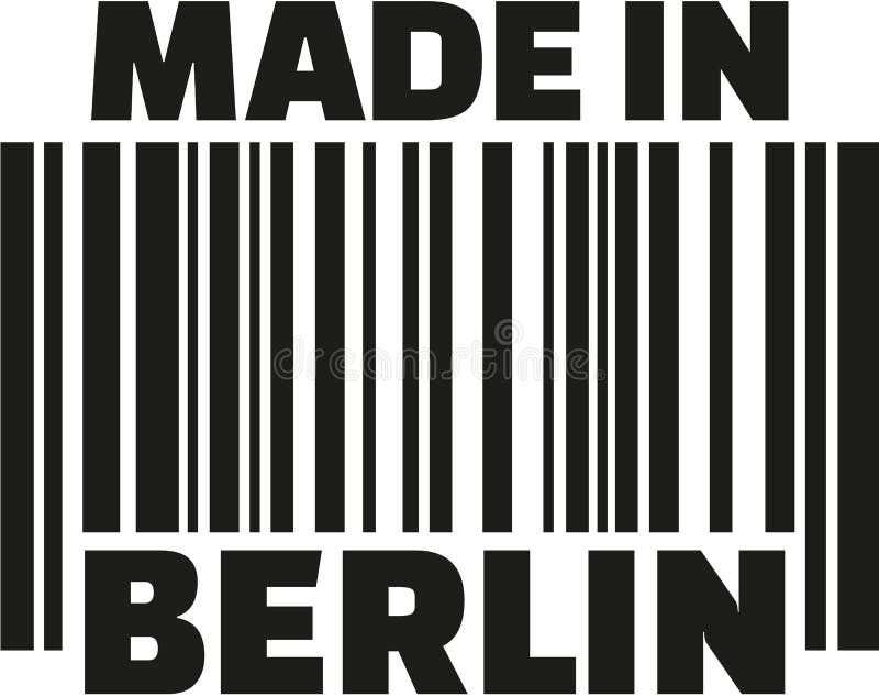 Fait Dans Code Barres De Berlin Illustration de Vecteur - Illustration ...