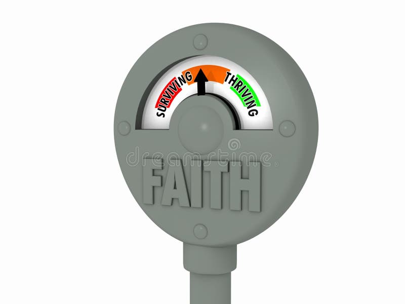 Faith Gauge Shows Scale Religious and Indicator Stock Illustration ...