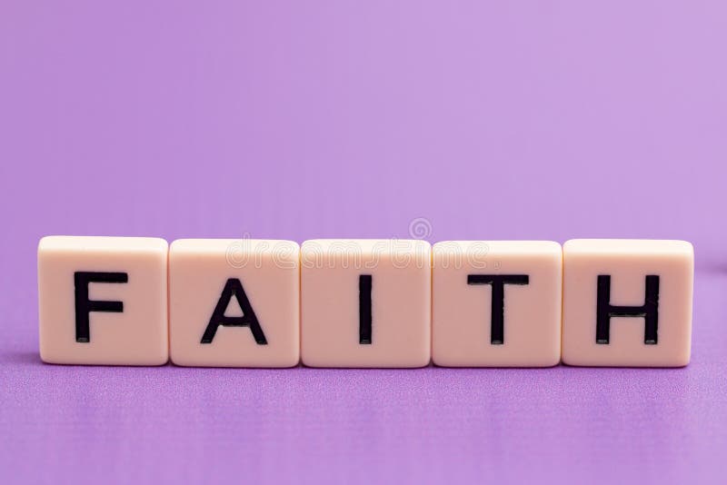 Faith Spelled in Wooden Type Set Block Letters Stock Photo - Image of ...