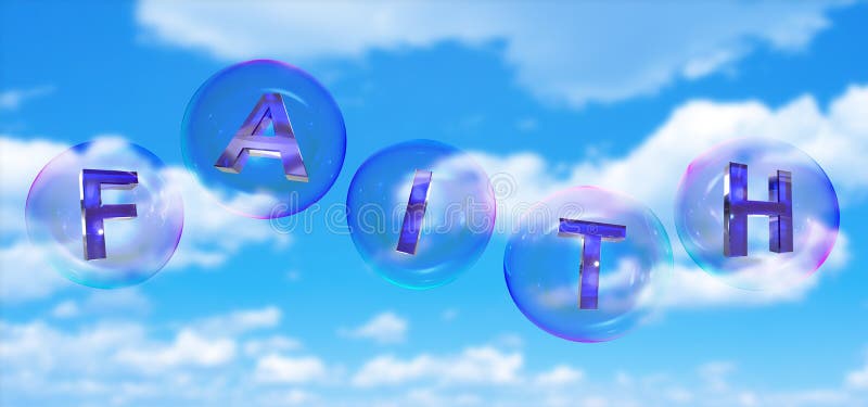 The faith word in bubble stock illustration. Illustration of christian ...