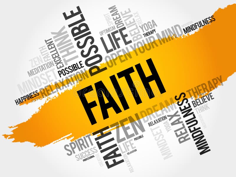 Faith word cloud concept stock illustration. Illustration of cupped ...