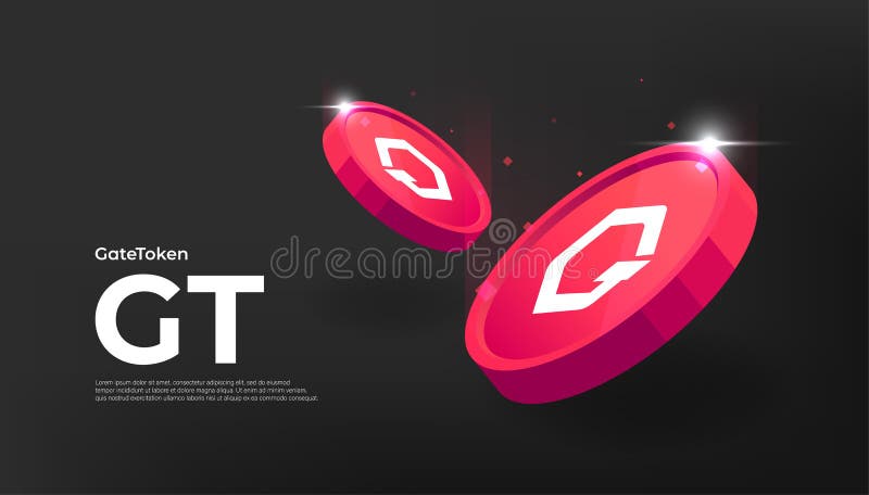 Faixa De Moedas Gt Gatetoken. Fundo Do Banner Do Conceito De ...