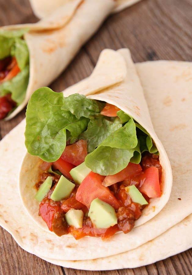 Fajita burrito stock image. Image of recipe, fajita, dinner - 22259537