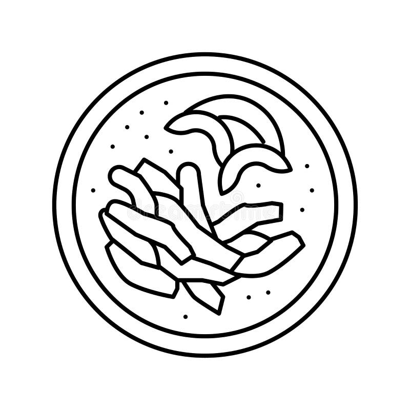 Fajita Chicken Line Icon Vector Illustration Stock Vector Illustration Of Line Galapagos