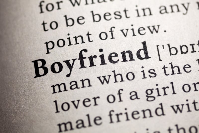 Definition of the Word Boyfriend Stock Image - Image of definition ...