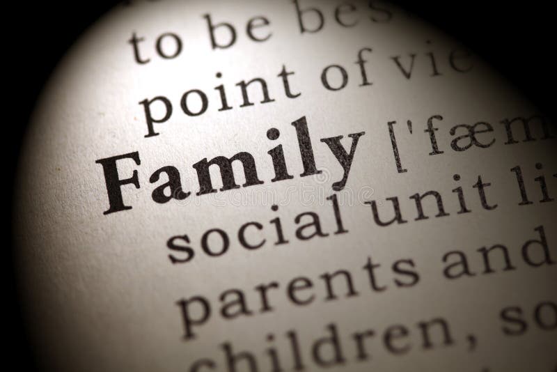 Definition of the Word Family Stock Photo - Image of dictionary, word ...