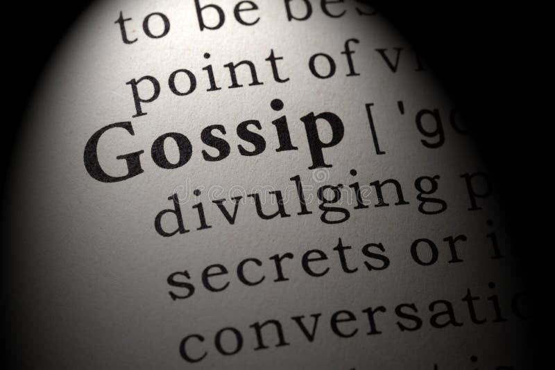 Dictionary Definition of the Word Gossip Stock Photo - Image of book ...