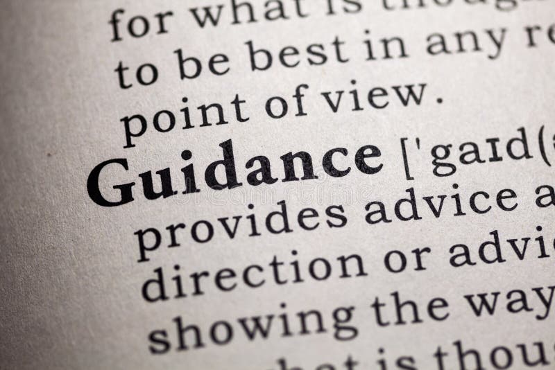 Definition of the Word Guidance Stock Photo - Image of dictionary ...