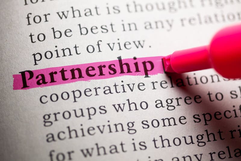 Partnership in dictionary stock photo. Image of learn - 5971680