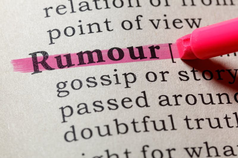 Dictionary Definition of the Word Rumour Stock Image - Image of ...