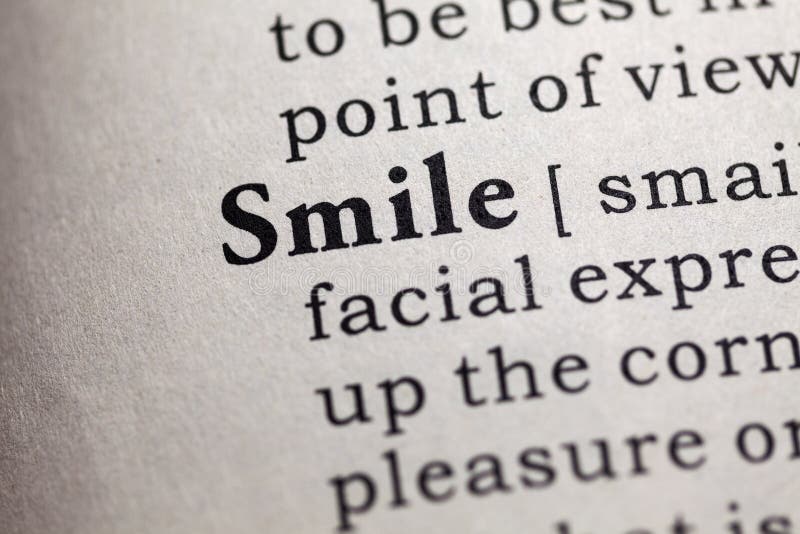 Definition of the Word Smile Stock Photo - Image of word, text: 169617728