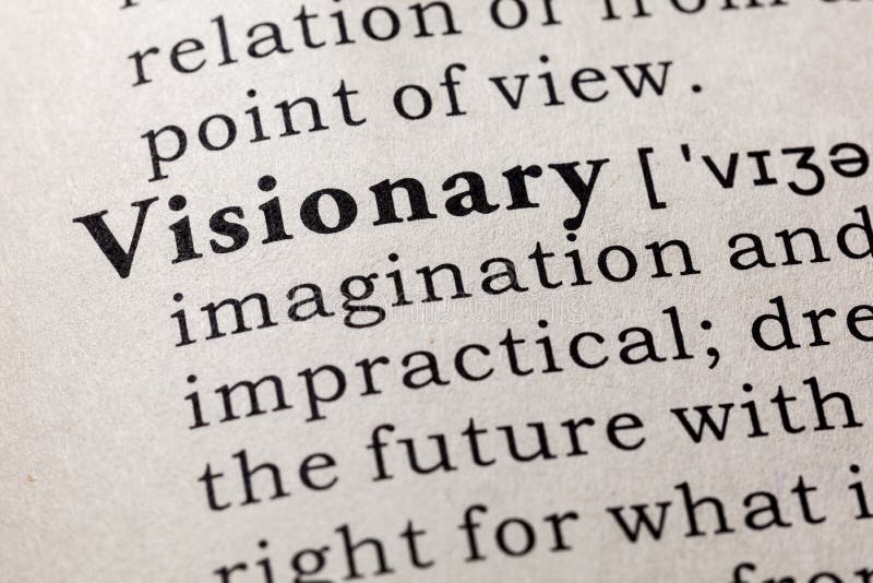Dictionary Definition of the Word Visionary Stock Photo - Image of ...