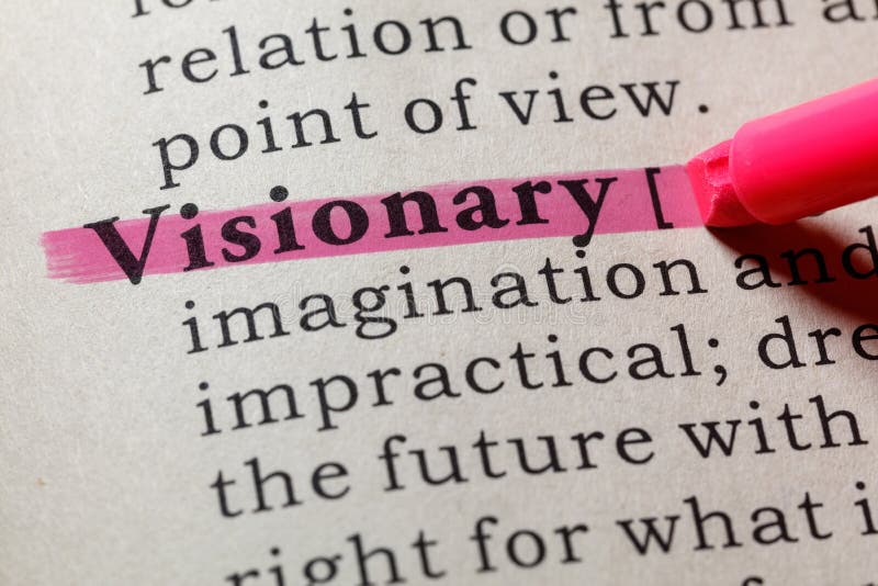 Dictionary Definition of the Word Visionary Stock Photo - Image of ...