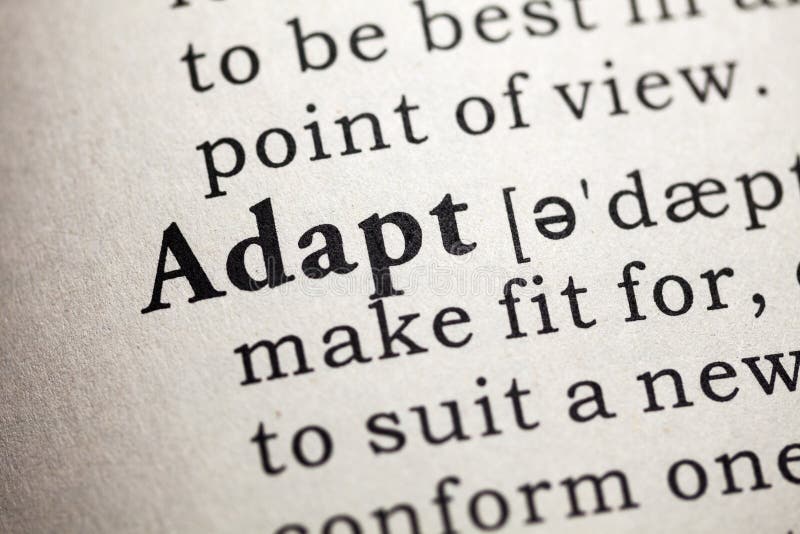 Definition of the Word Adapt Stock Image - Image of closeup, page ...
