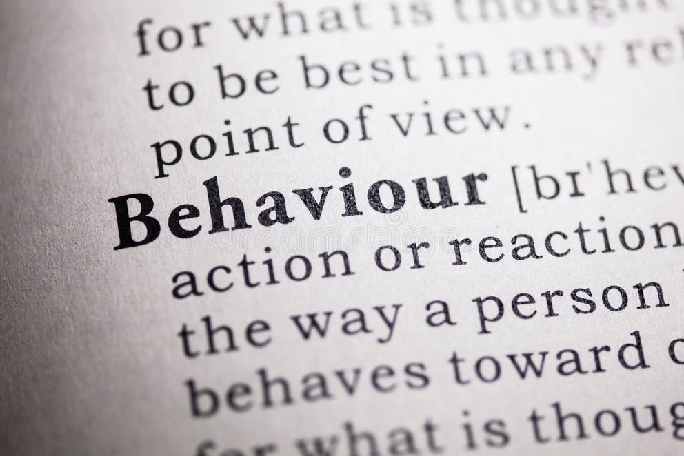 Definition of the Word Behaviour Stock Photo - Image of dictionary ...