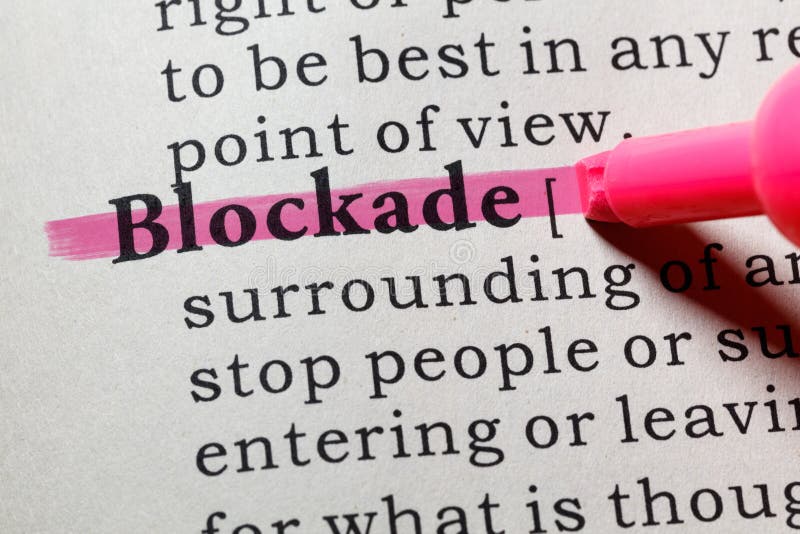 Definition of blockade stock photo. Image of marker, mark - 95733976