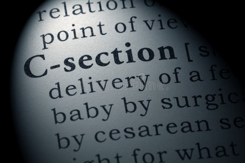 Definition of C-section stock photo. Image of dictionary - 124010020