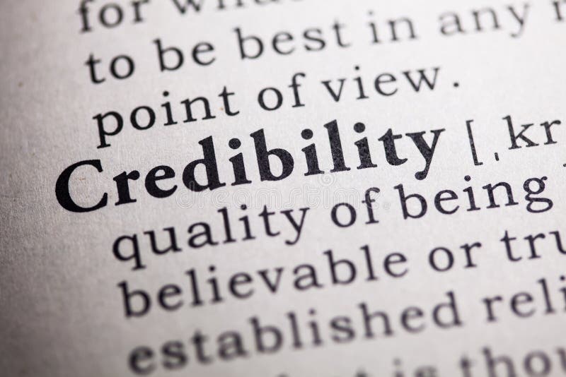 Definition of the Word Credibility Stock Photo - Image of close ...