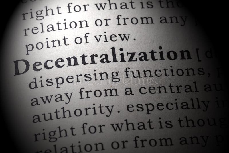 Definition of Decentralization Stock Image - Image of definition ...