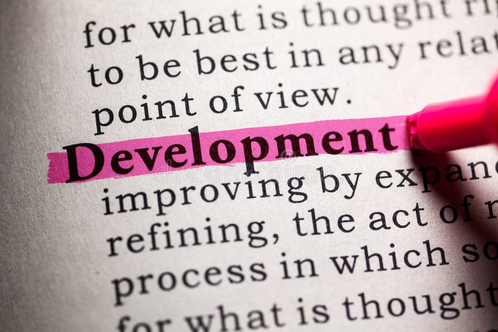 Definition of the Word Development Stock Image - Image of highlighter ...