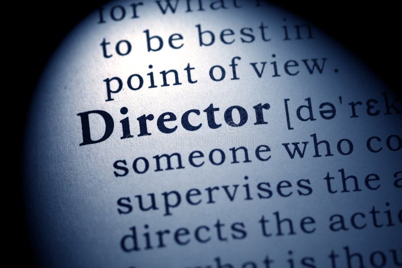 Definition of the Word Director Stock Photo - Image of closeup, fake ...