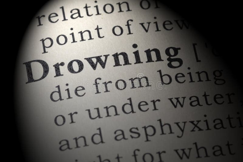 Definition of drowning stock image. Image of book, close - 124452993