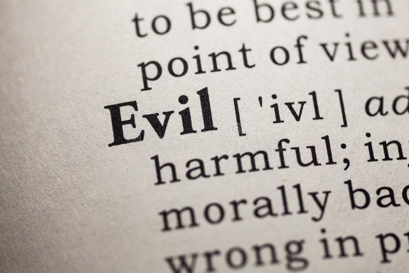 Evil stock image. Image of page, book, definition, evil - 178235859