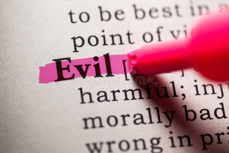 Evil stock image. Image of dictionary, book, printing - 178235919
