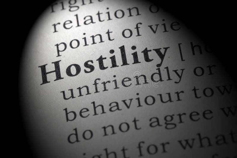 Definition of hostility stock image. Image of text, printing - 121248347