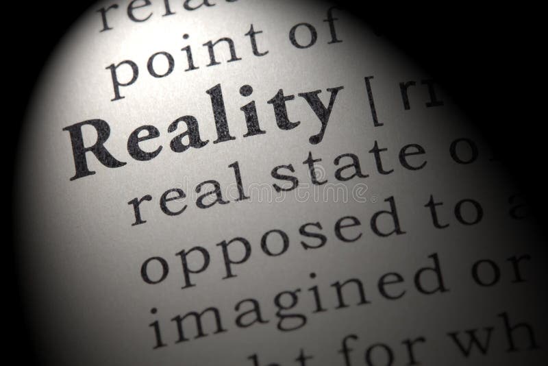 Definition of reality stock image. Image of word, dictionary - 124010187