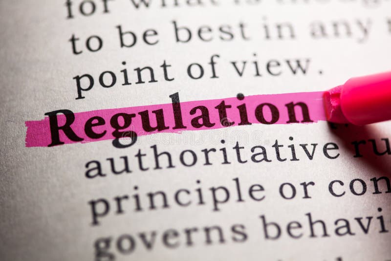 Definition of the Word Regulation Stock Photo - Image of regulation ...