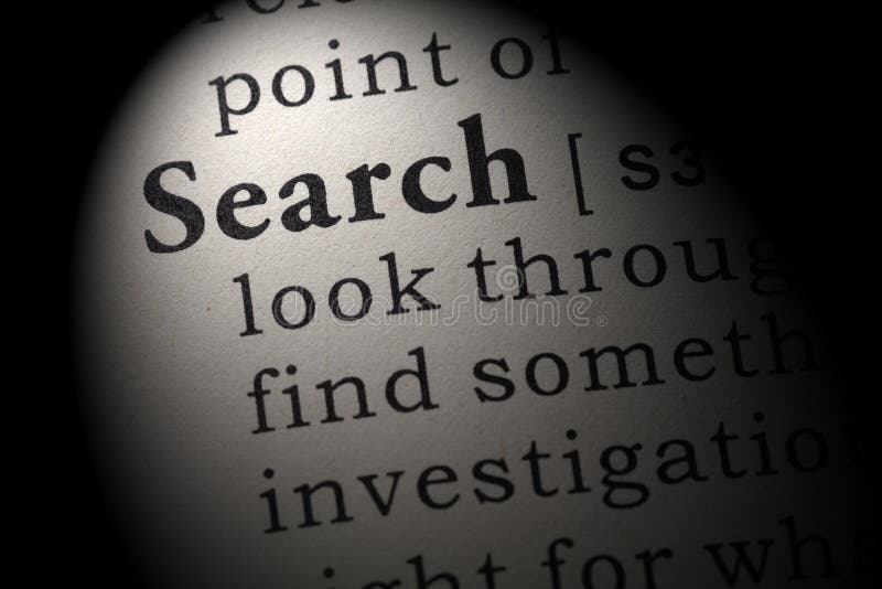 Definition of search stock image. Image of printing - 113840459
