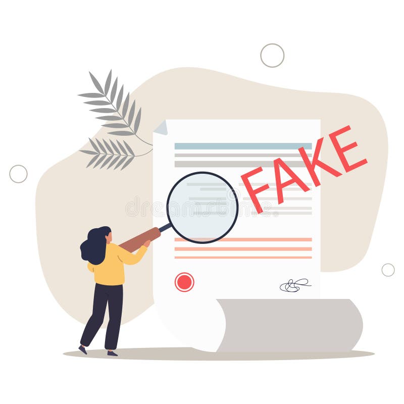 Fake Document, Wrong Information Verification or Fake News Inspection ...