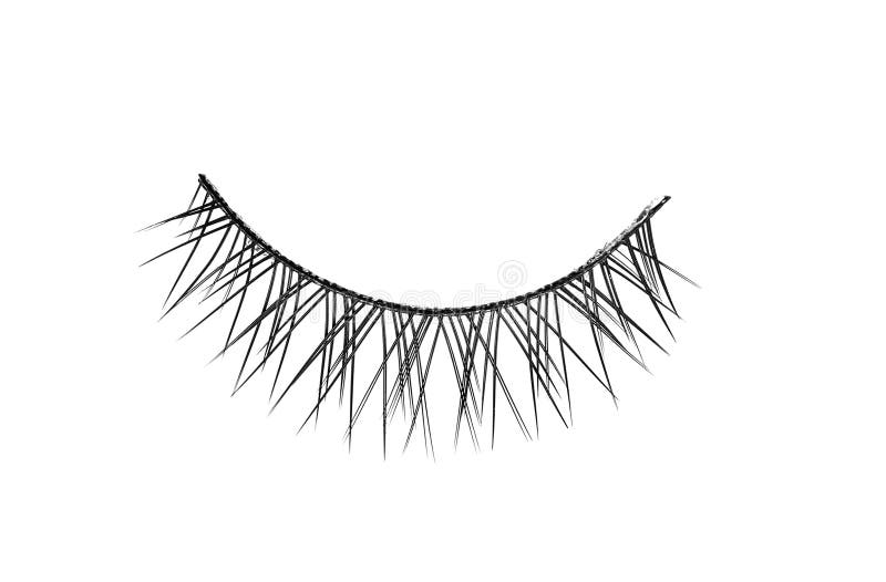 Fake Eyelashes on White Background. Makeup Product Stock Image - Image ...