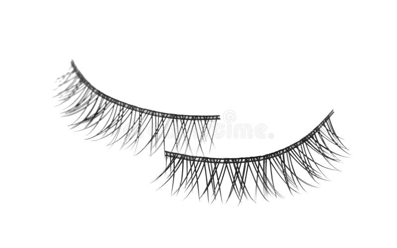 Fake Eyelashes on White Background. Makeup Product Stock Illustration ...