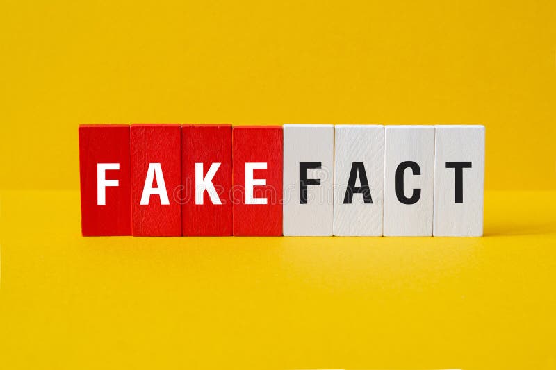 Fake Fact - Word Concept on Building Blocks, Text Stock Image - Image ...