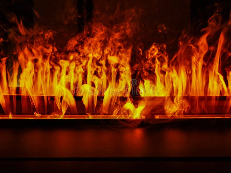 Fake Fire Made by Smoke and Steam Stock Photo - Image of danger, burn ...