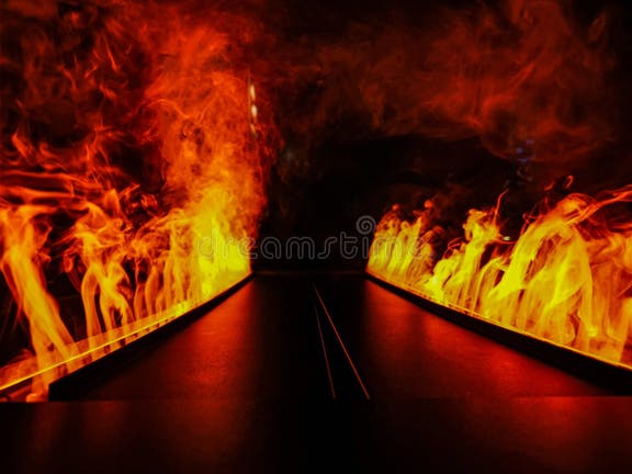 Fake Fire Made by Smoke and Steam Stock Photo - Image of energy ...