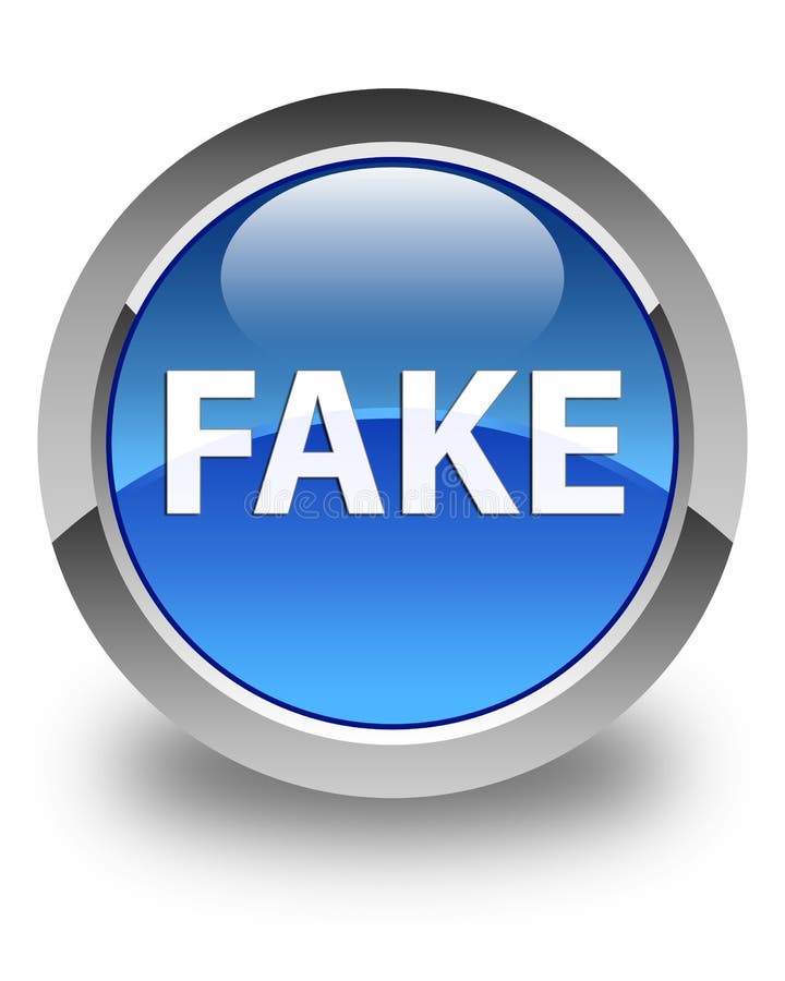 Fake Glossy Blue Round Button Stock Illustration - Illustration of ...
